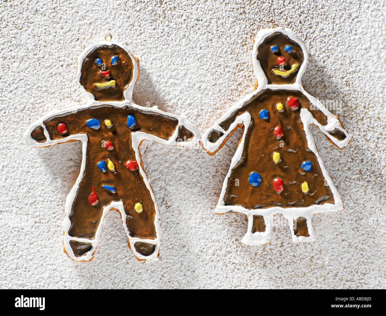 Gingerbread people decorations Stock Photo - Alamy