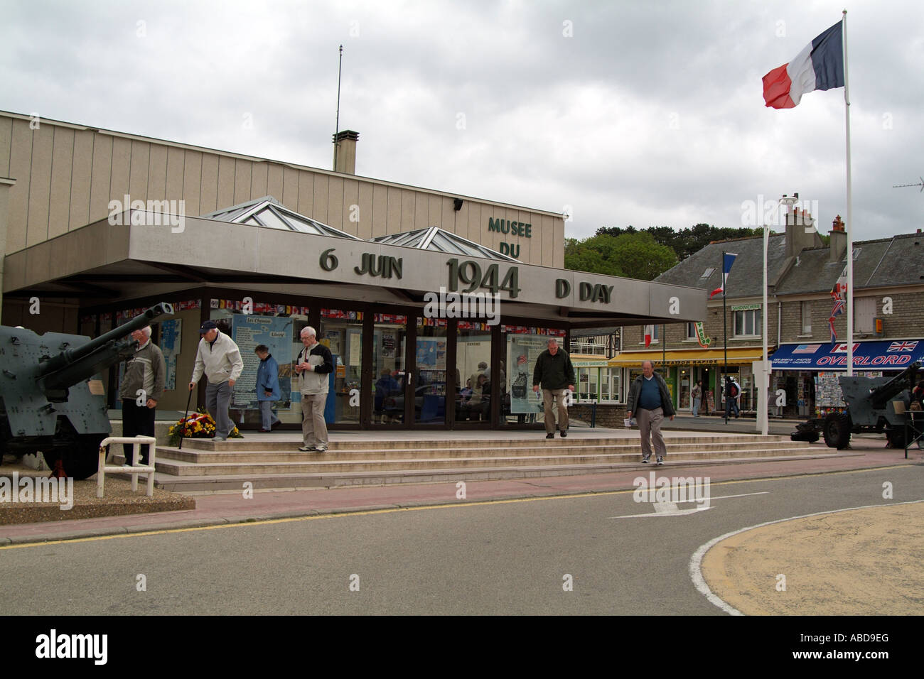 Arromanches Normany seaside town and resort France D Day Museum Stock ...