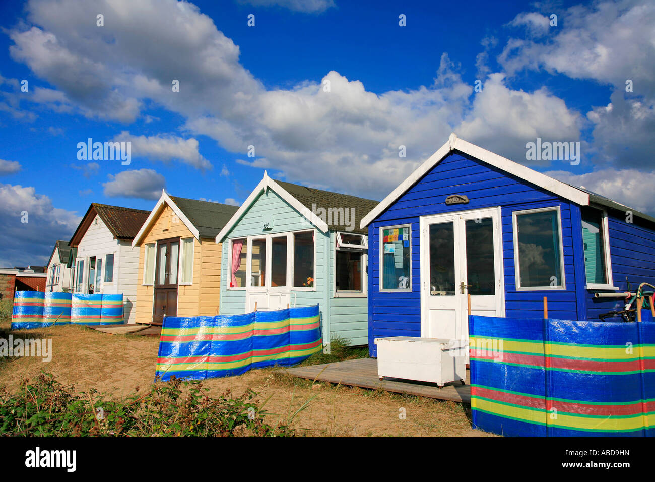 Christchurch bay beach huts hi-res stock photography and images - Alamy