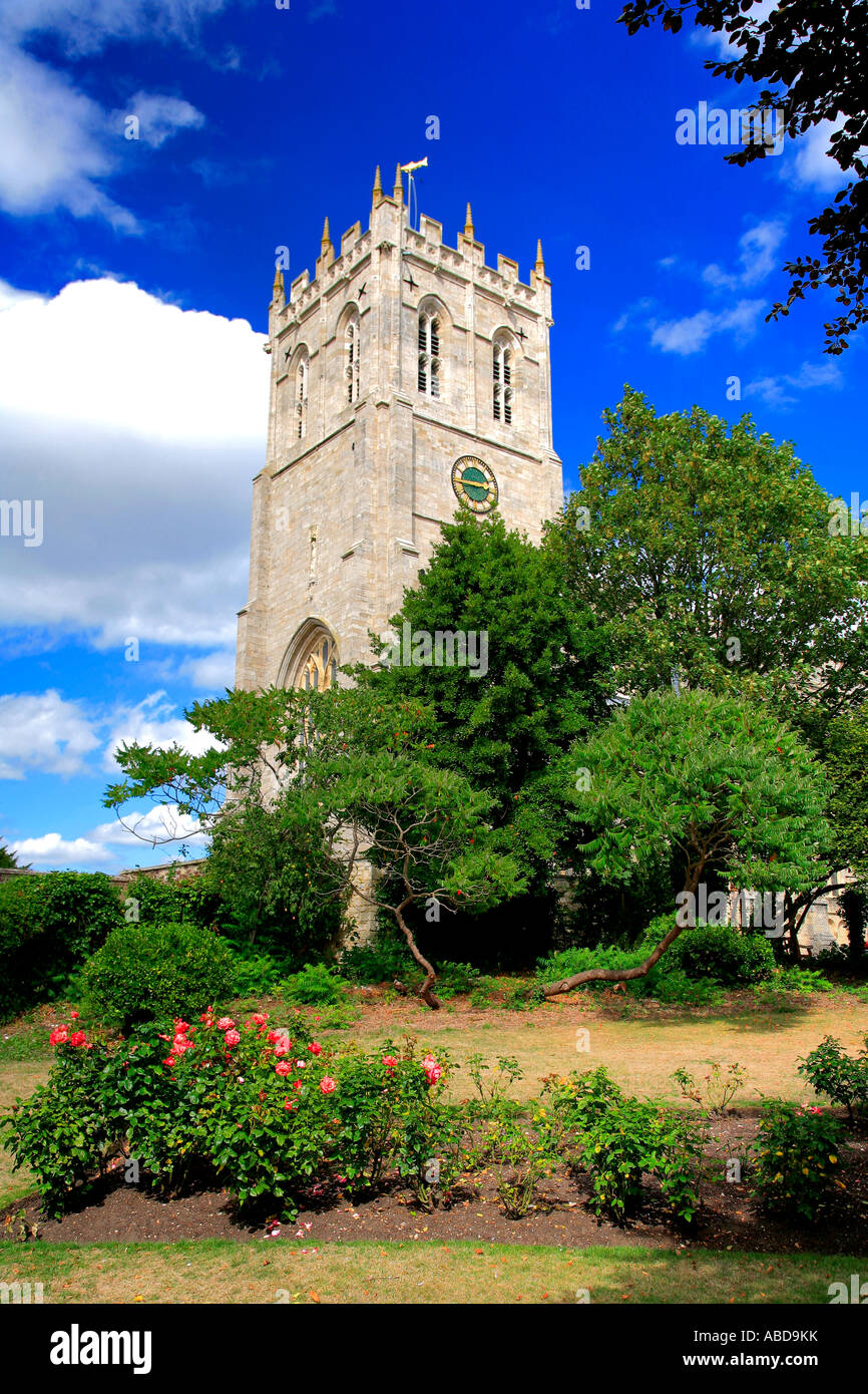 The Tower and gardens of Christchurch Priory, Dorset, England, Great ...