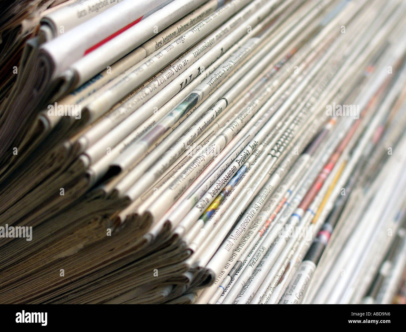 Newspaper pile - waste paper Stock Photo - Alamy