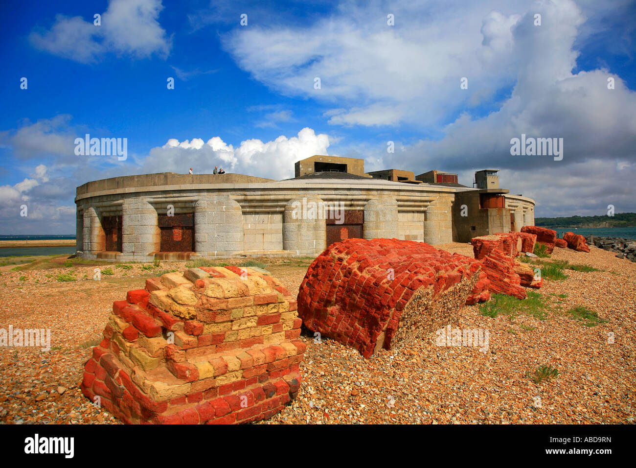 The exterior of Hurst Castle, Hurst spit, the Solent,Hampshire England ...
