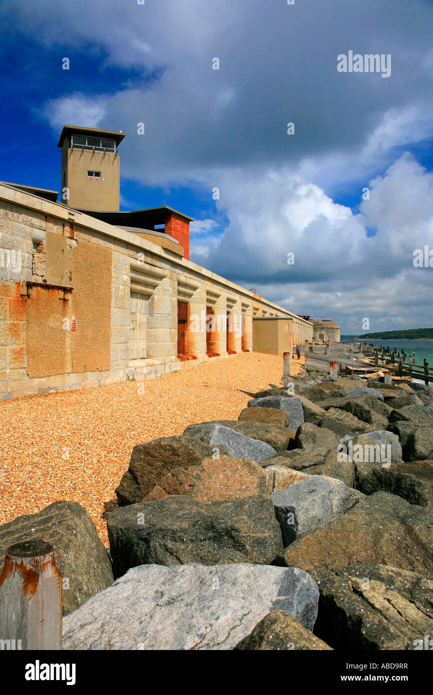The exterior of Hurst Castle, Hurst spit, the Solent,Hampshire England ...
