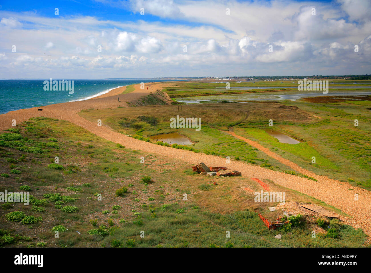 Hurst beach, Hurst Spit the Solent, Hampshire England Britain UK Stock ...