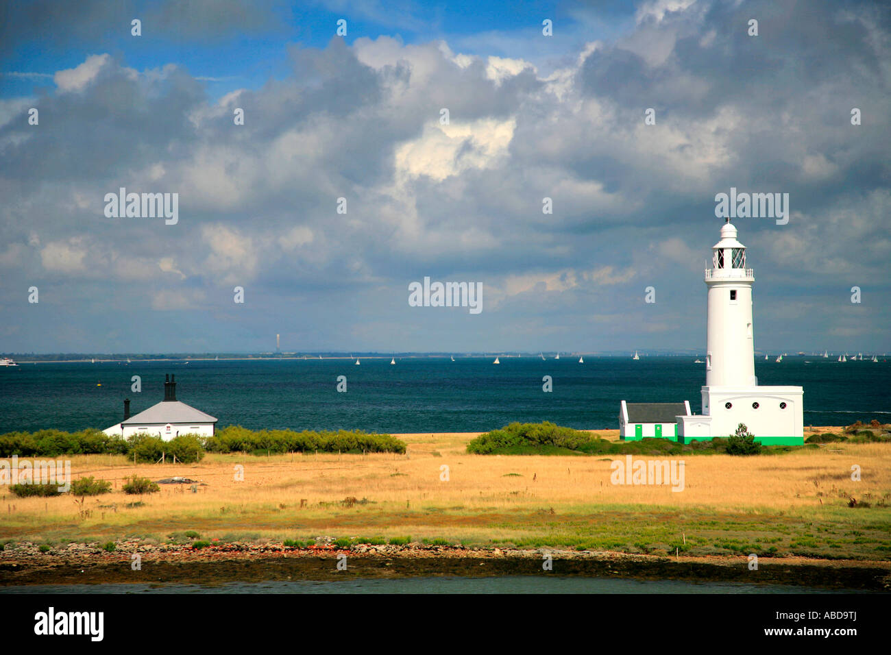 The Lighthouse, Keyhaven Marshes, Hurst Castle, Hurst Spit, the Solent ...