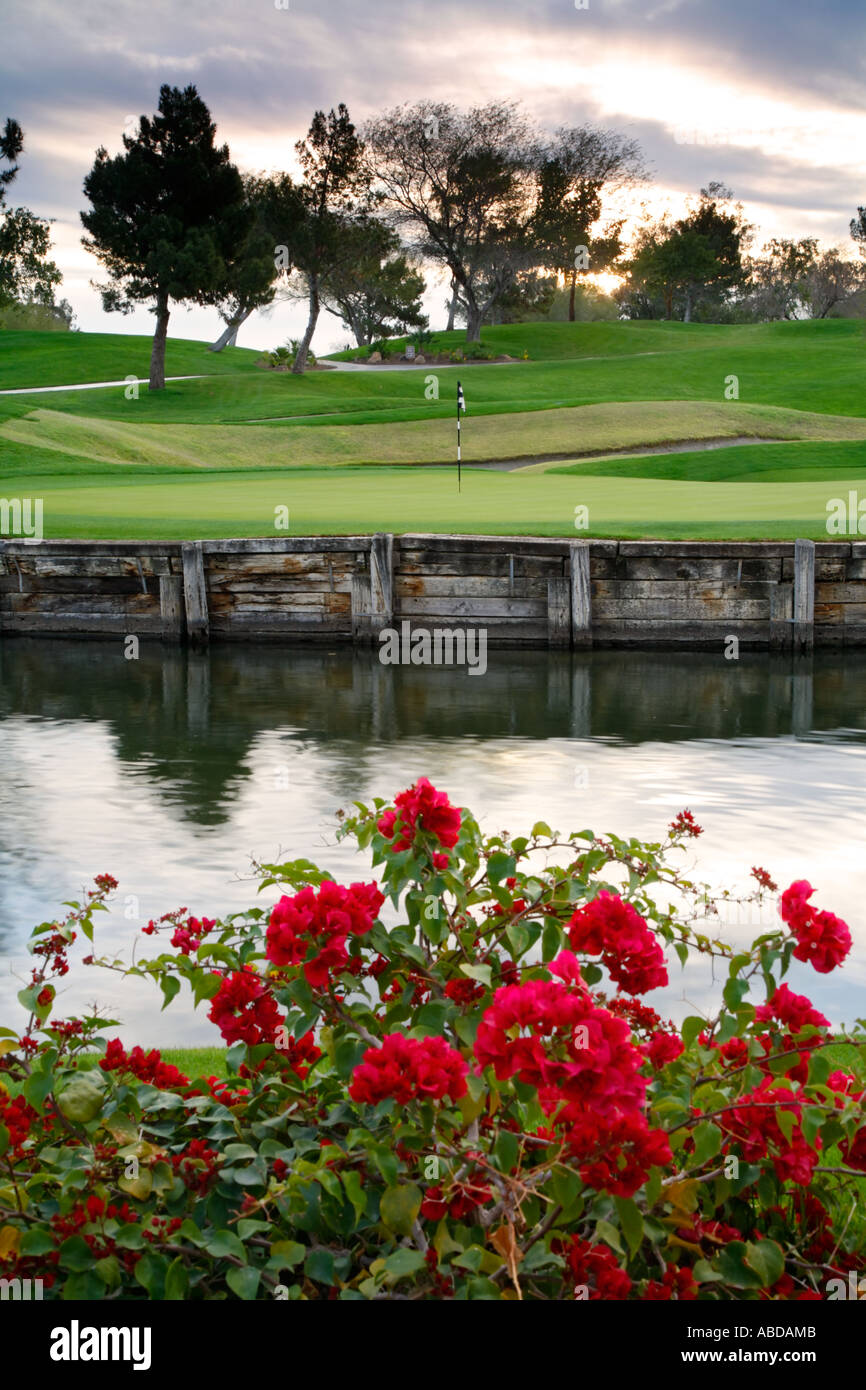 The 18th hole on the golf course at the Westin Mission Hills Resort and ...