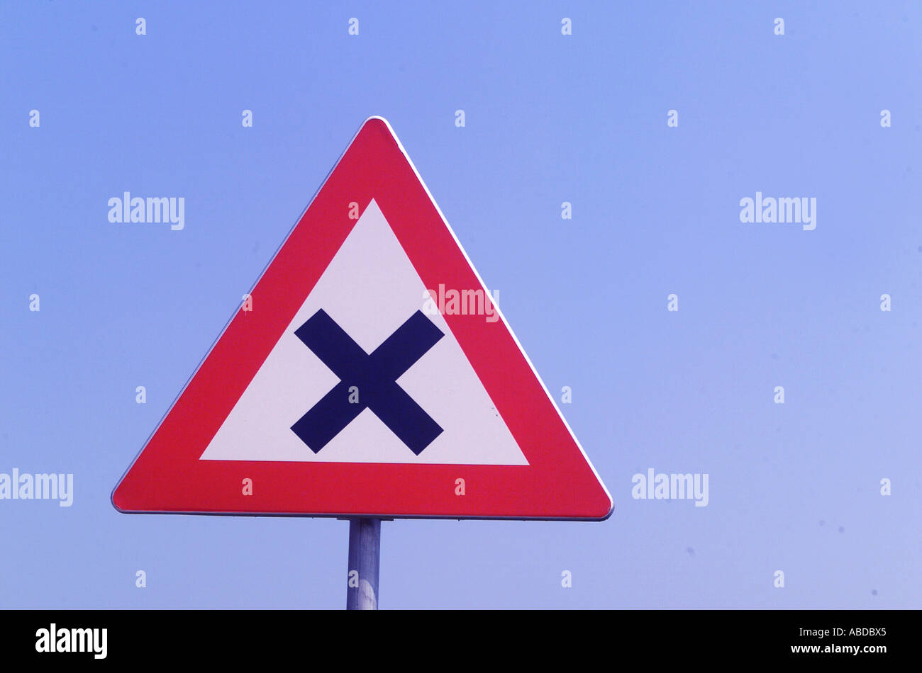 traffic sign crossroads Stock Photo - Alamy