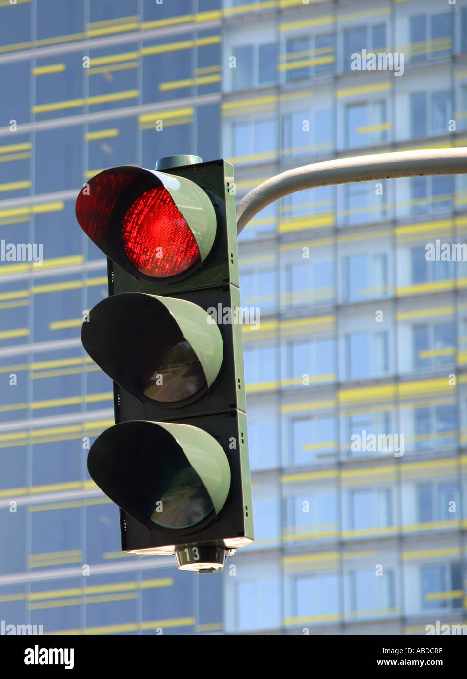 Traffic light with red light Stock Photo - Alamy