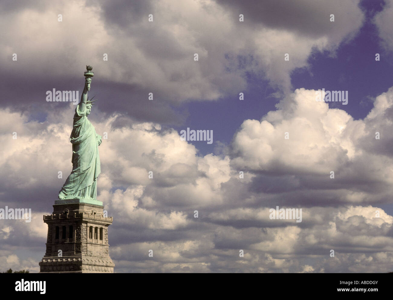 New York harbor view Statue of Liberty immigrant immigration Stock ...