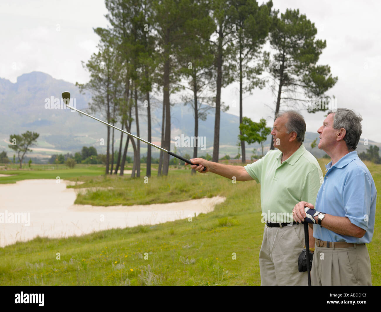 Senior men on a golf course Stock Photo - Alamy