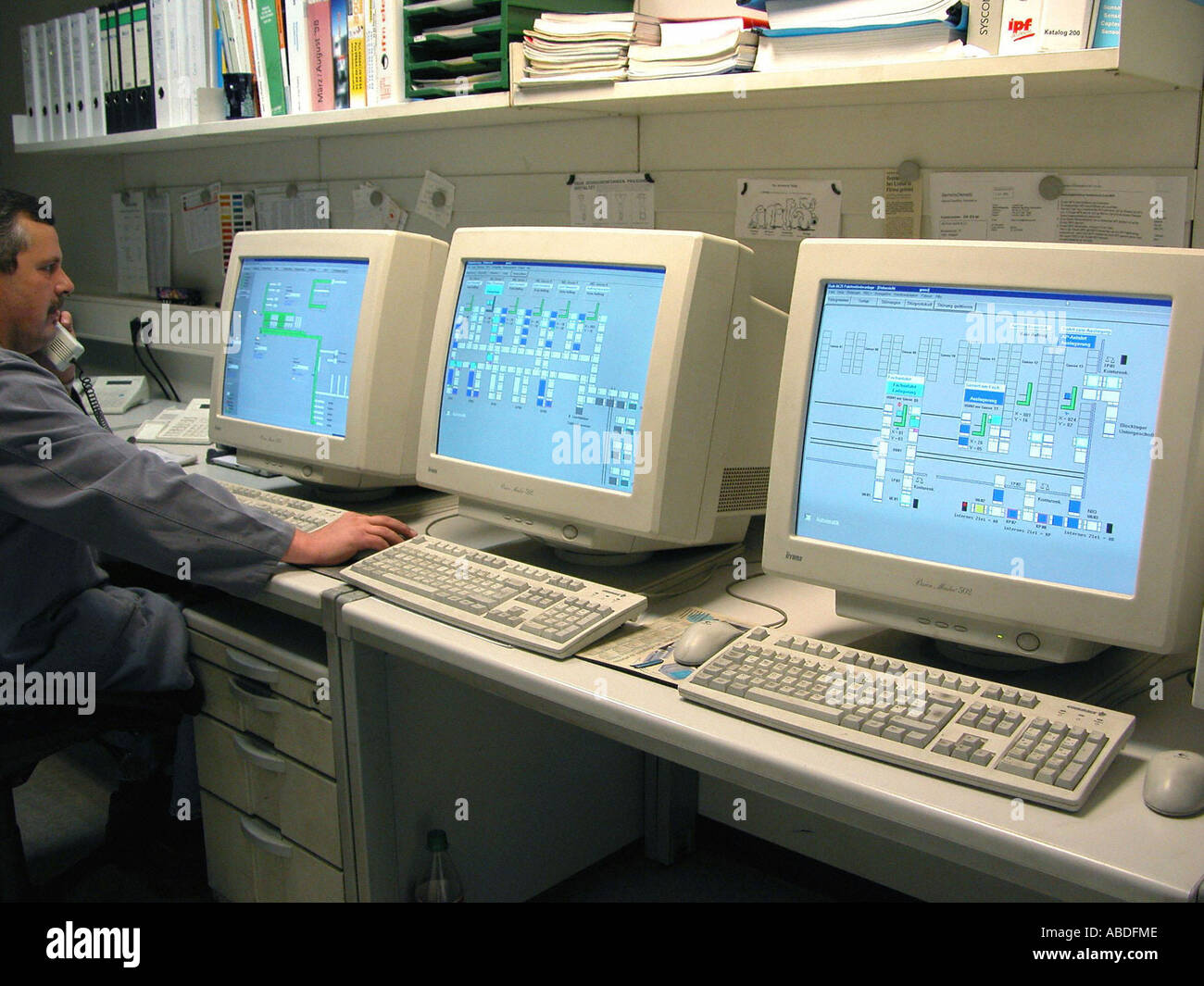 Monitoring of a control engineering Stock Photo - Alamy