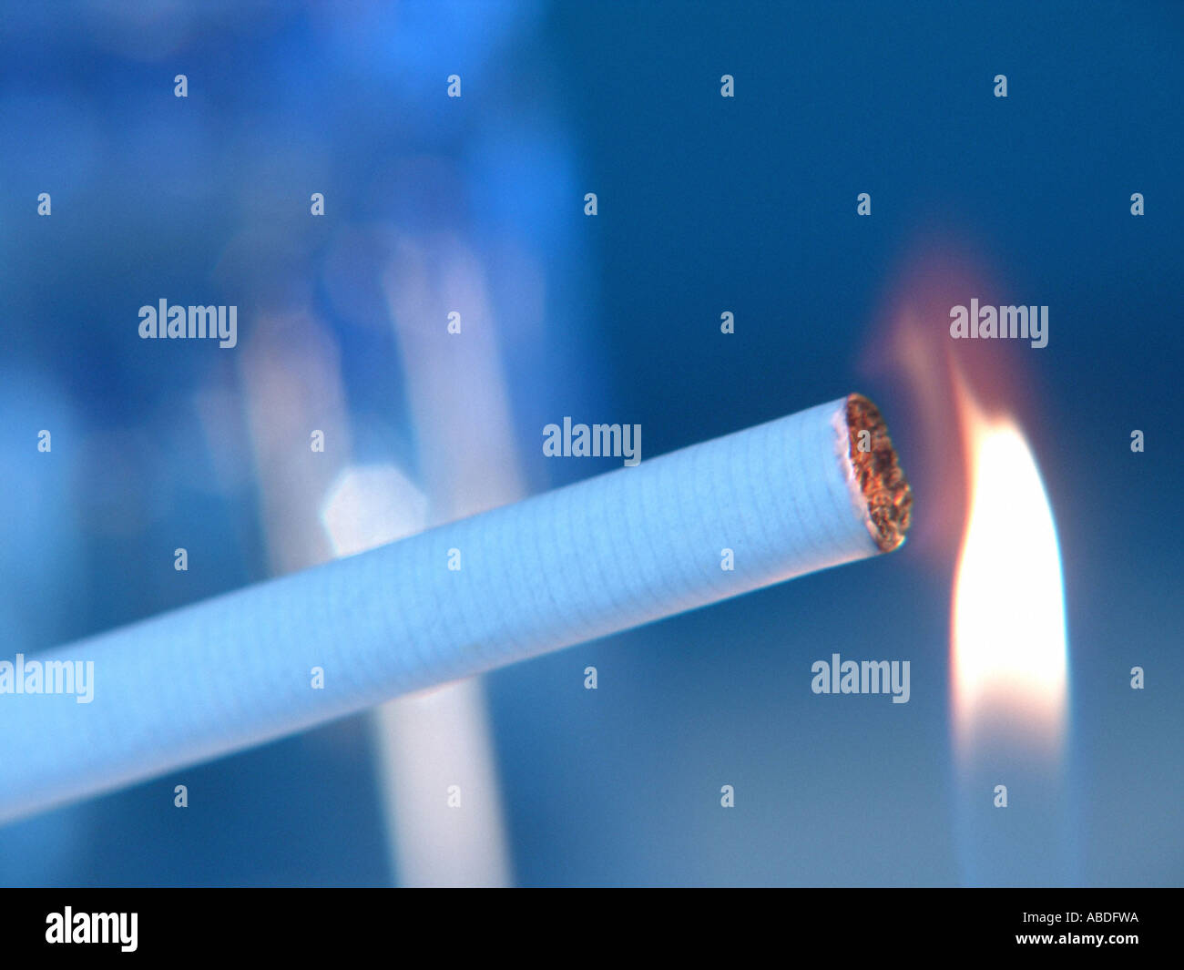 Cigarette is ignited Stock Photo - Alamy
