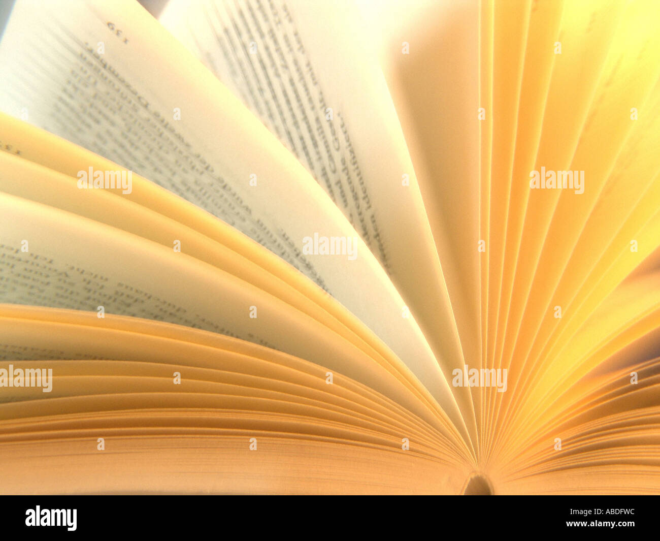 Sheets of a book Stock Photo - Alamy