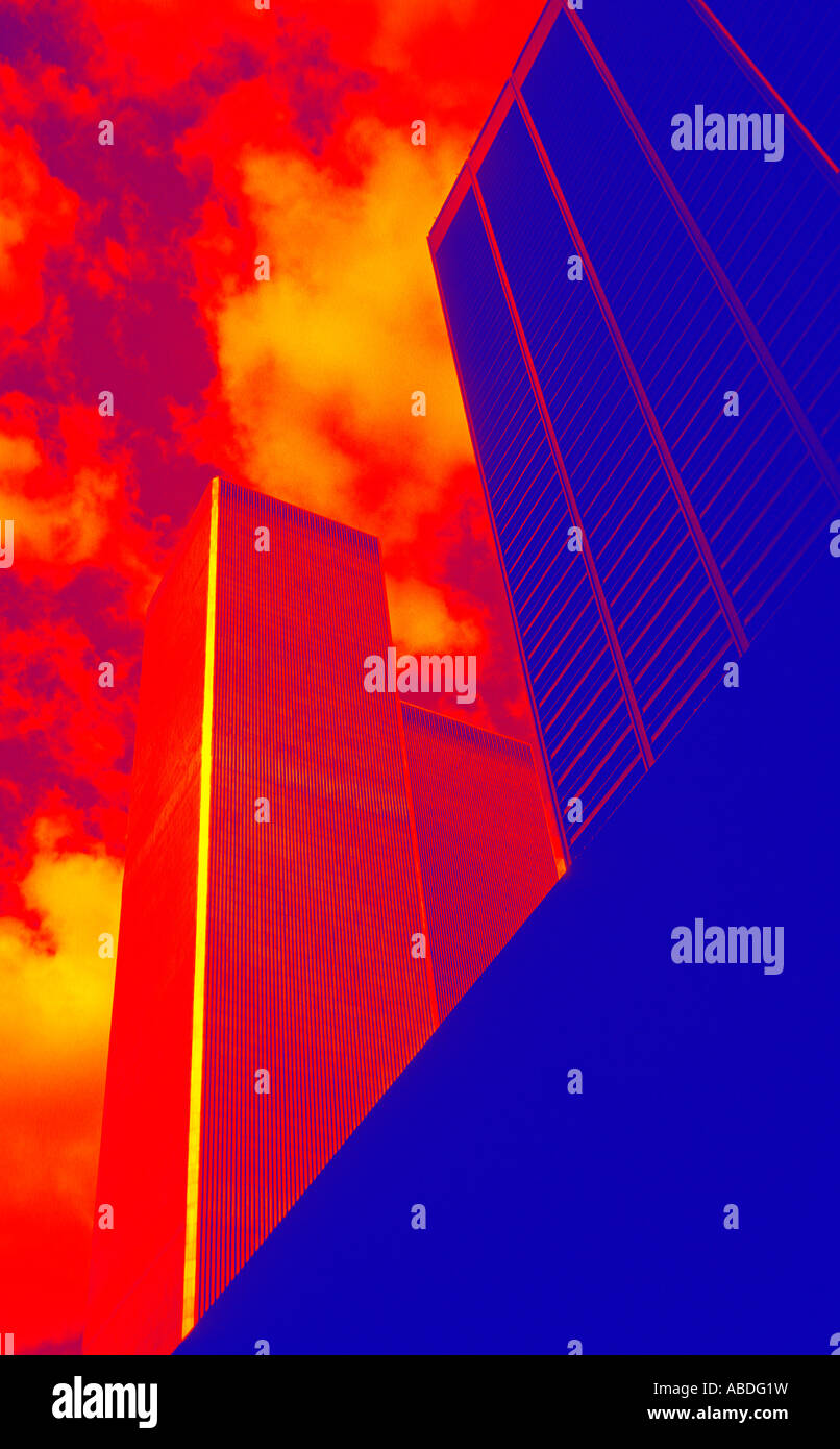abstract view WTC World Trade Center towers Stock Photo - Alamy