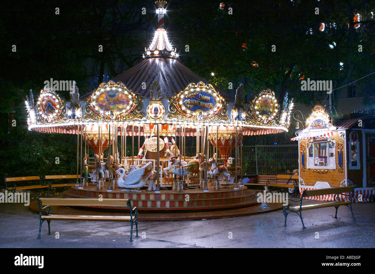 merry-go-round 'Kainraths Dampf Prachtcarousel 1895' Stock Photo - Alamy