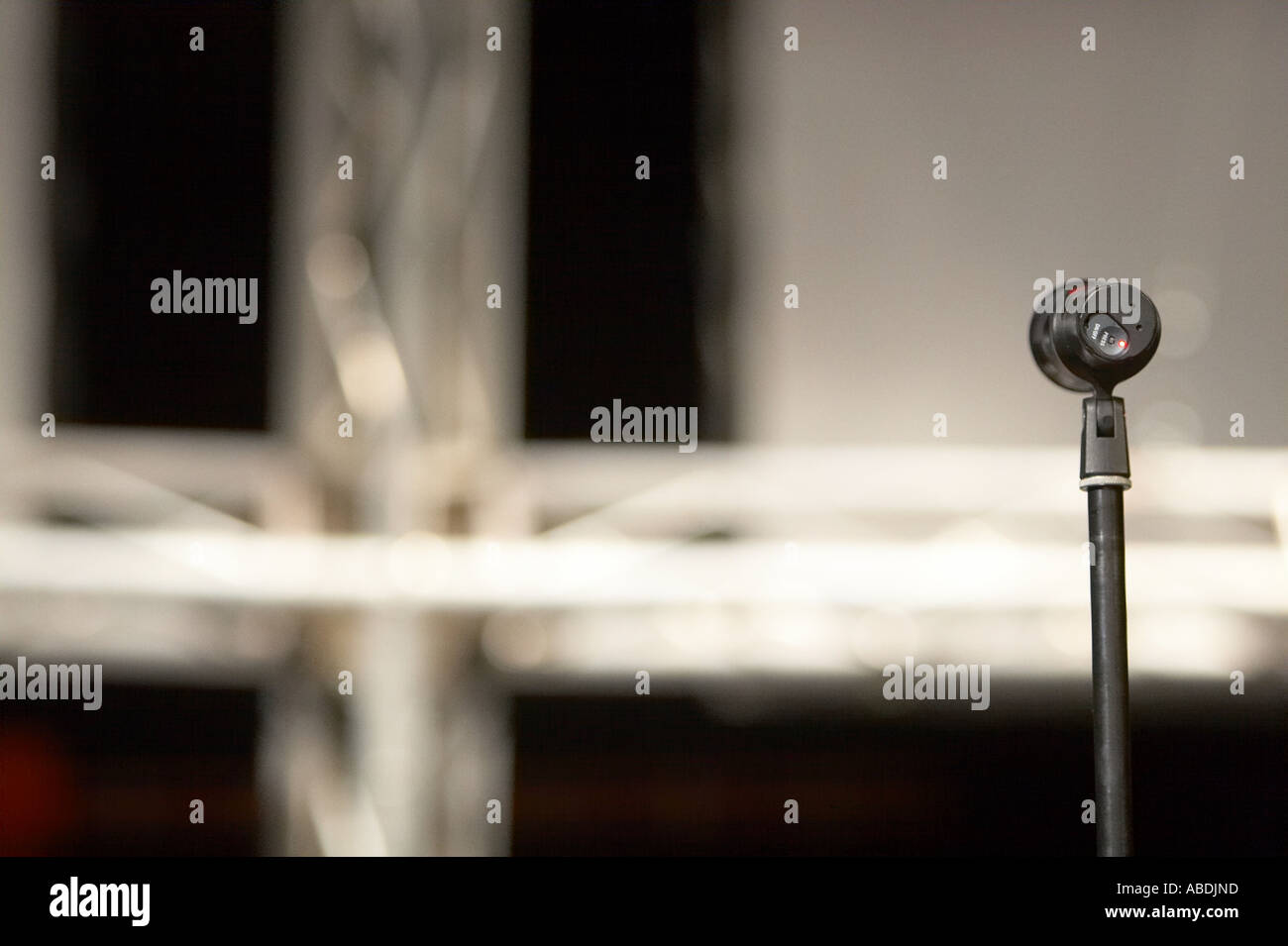 microphone in front of a crucifix Stock Photo - Alamy