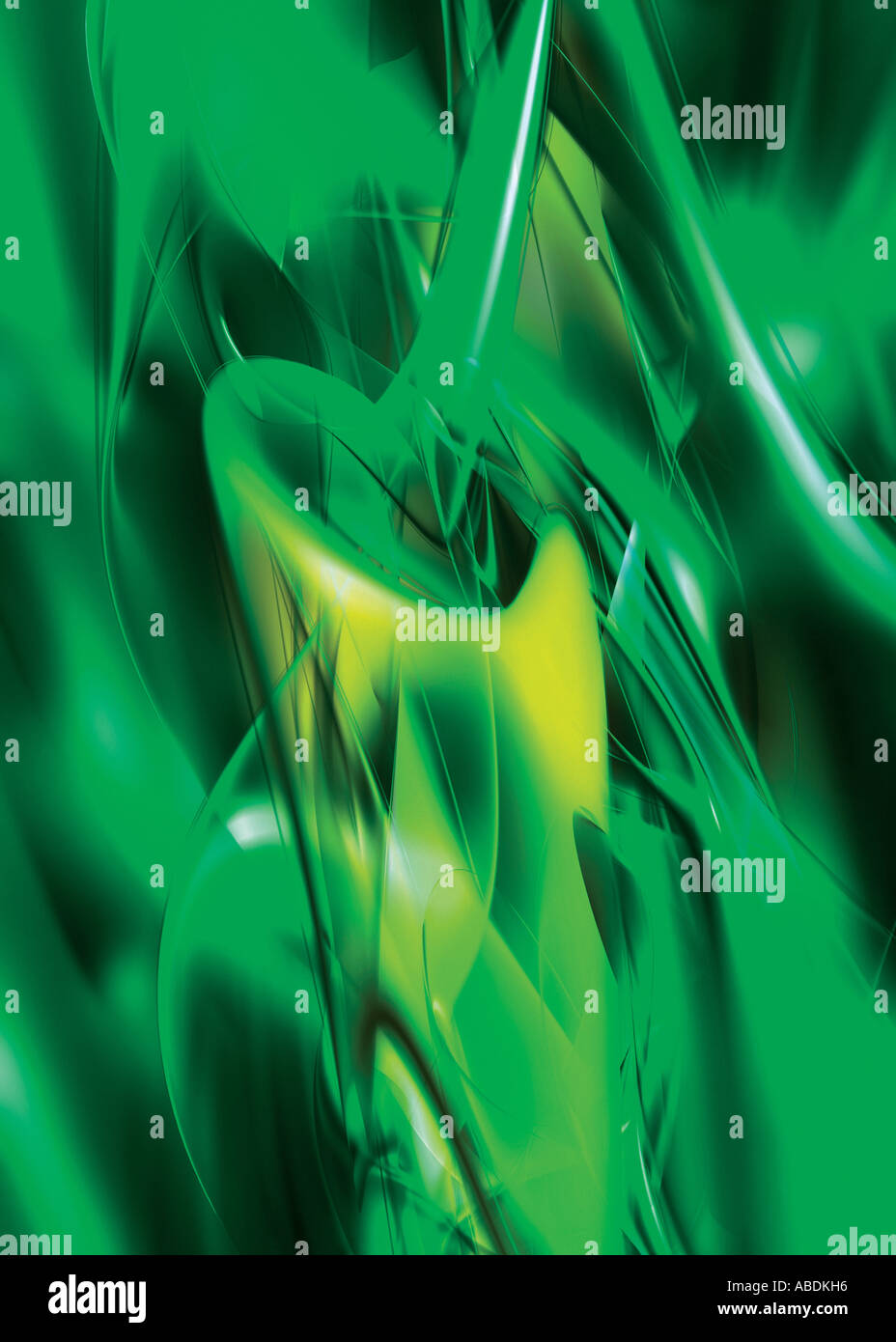 Abstract green waves Stock Photo - Alamy