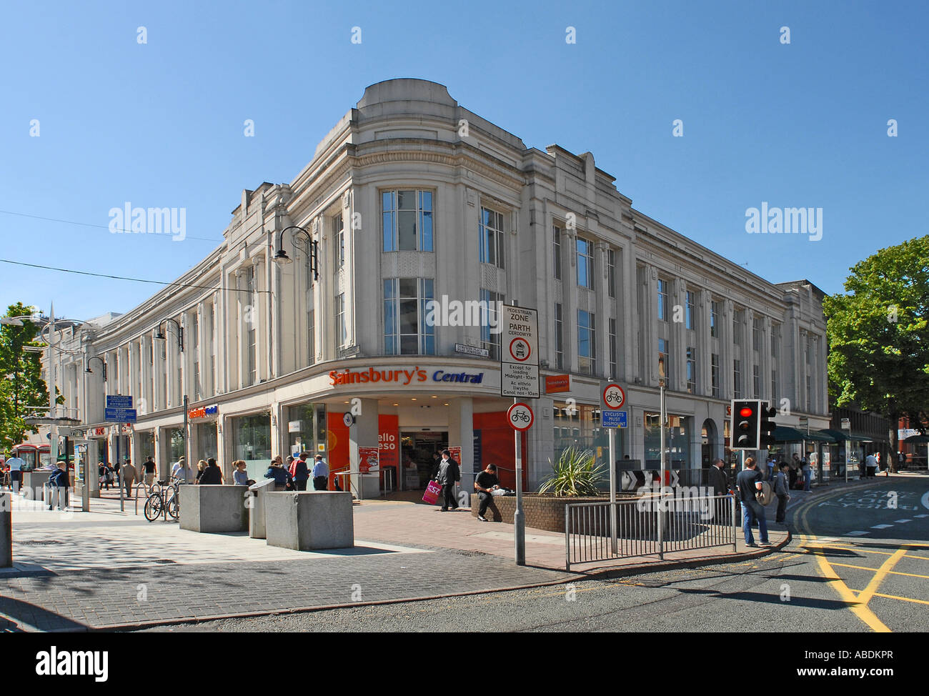 Sainsburys Supermarket Queen Street Cardiff Stock Photo - Alamy