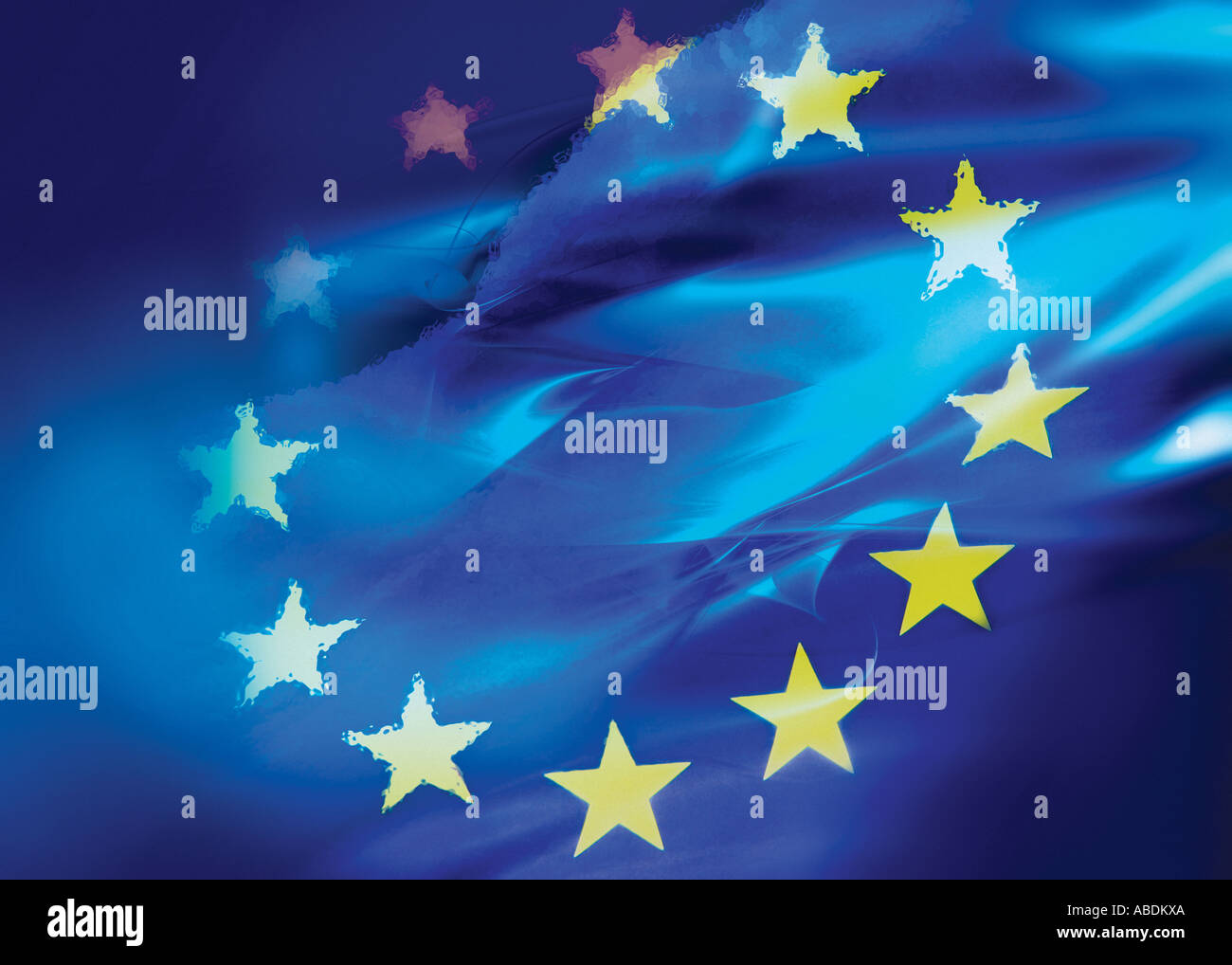 Stylised European flag Stock Photo - Alamy