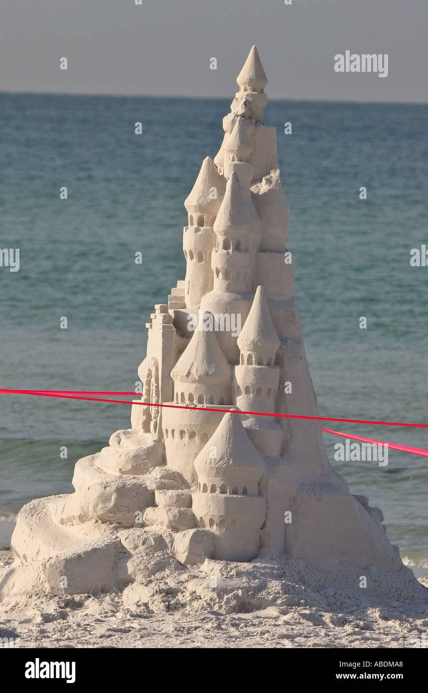 A marvelous sandcastle on a beach in scenic Florida USA Stock Photo - Alamy