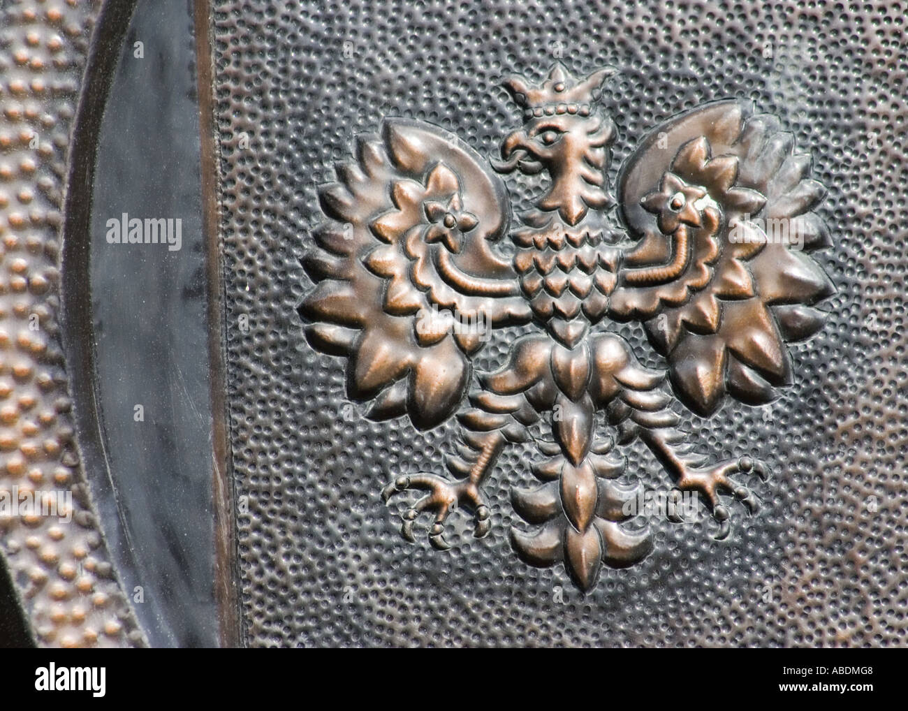 Eagle, symbol of Poland, on copper plate Stock Photo - Alamy