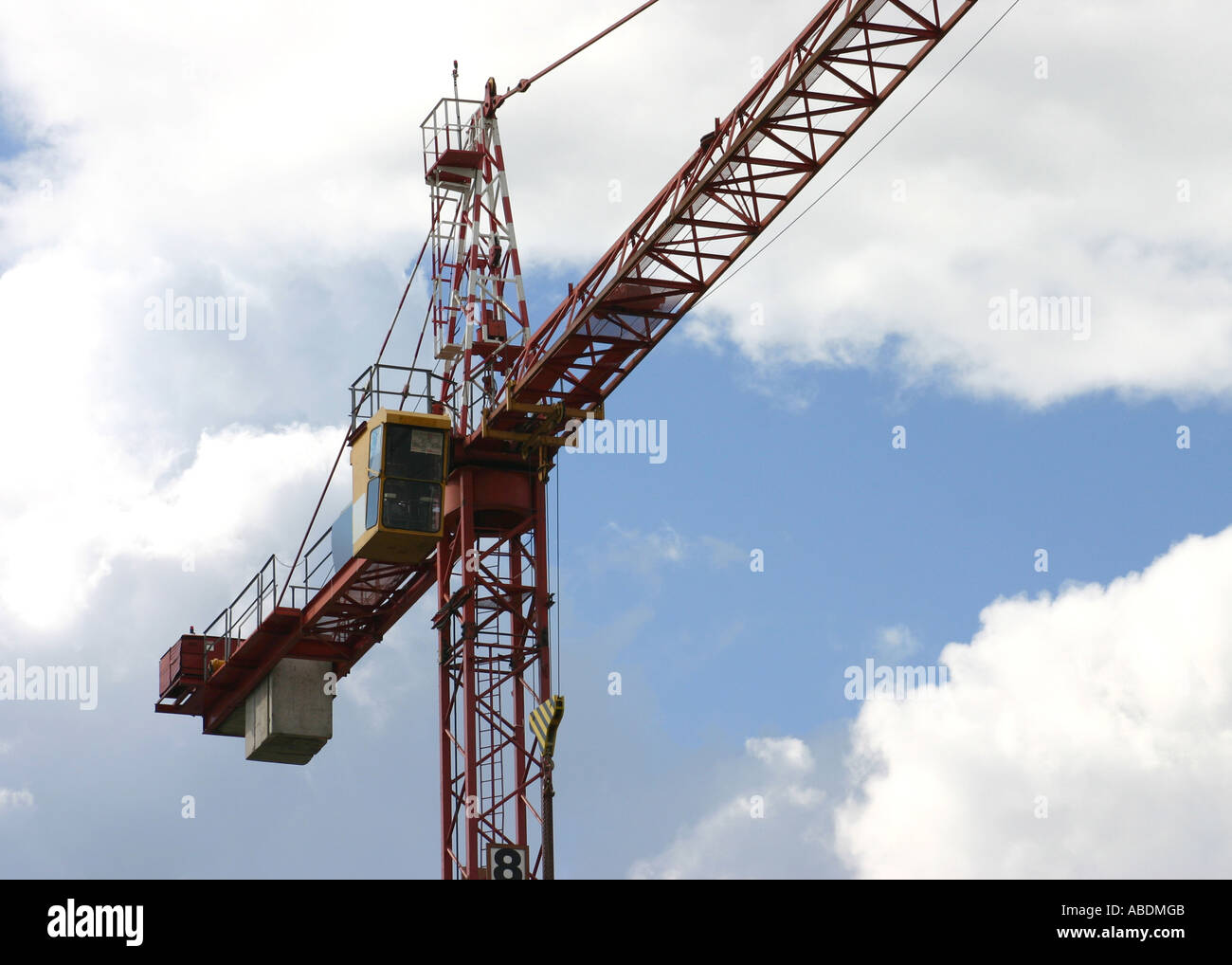 crane on a blue sky background Stock Photo - Alamy