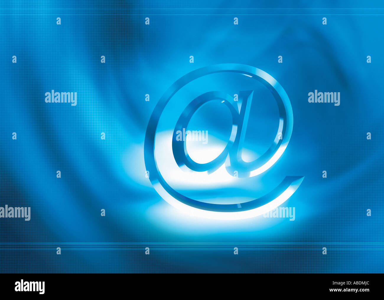 Internet symbol with a blue wave around Stock Photo - Alamy