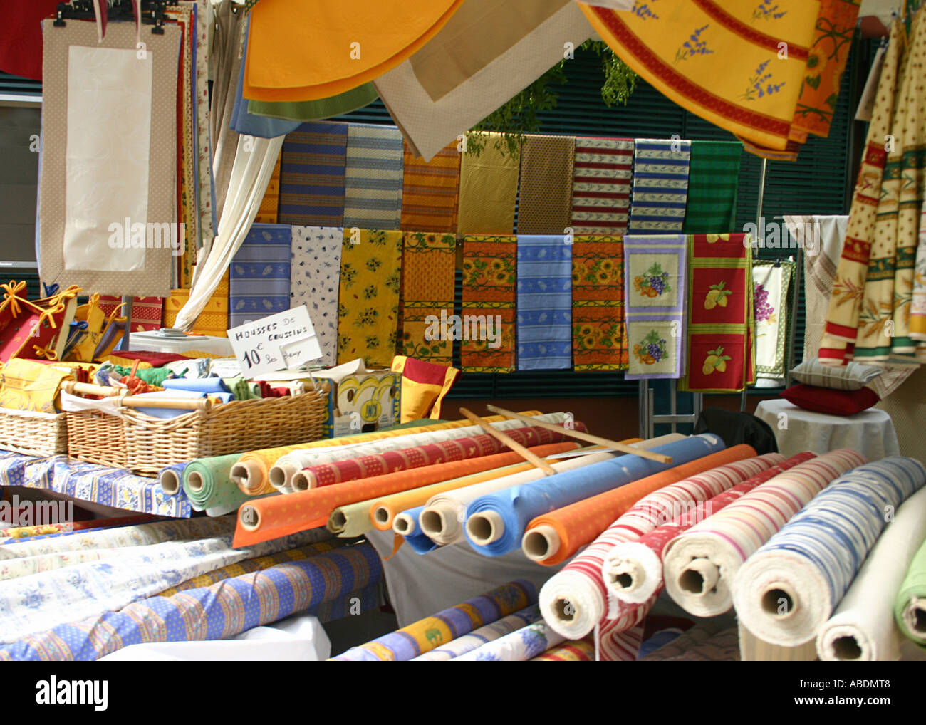 Provence textiles colours and motifs Stock Photo - Alamy