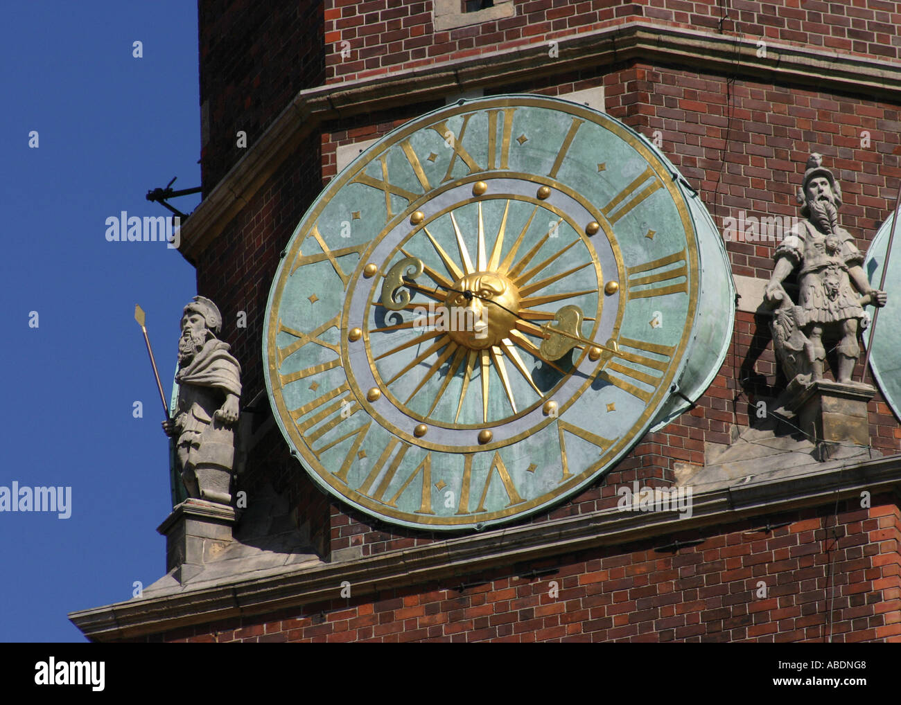 Town hall clock Stock Photo - Alamy