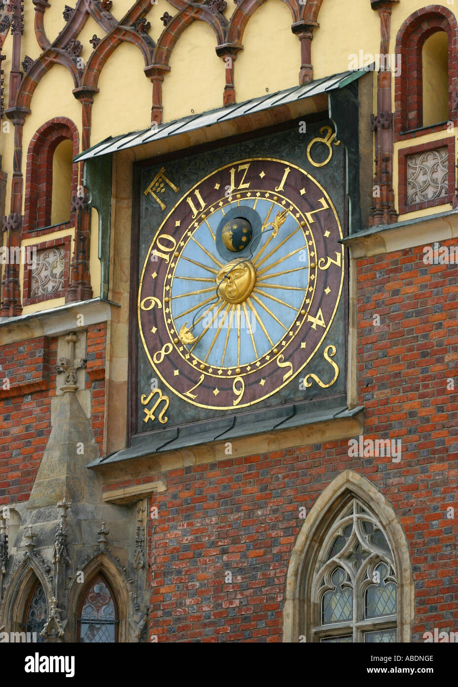 Town hall clock Stock Photo - Alamy