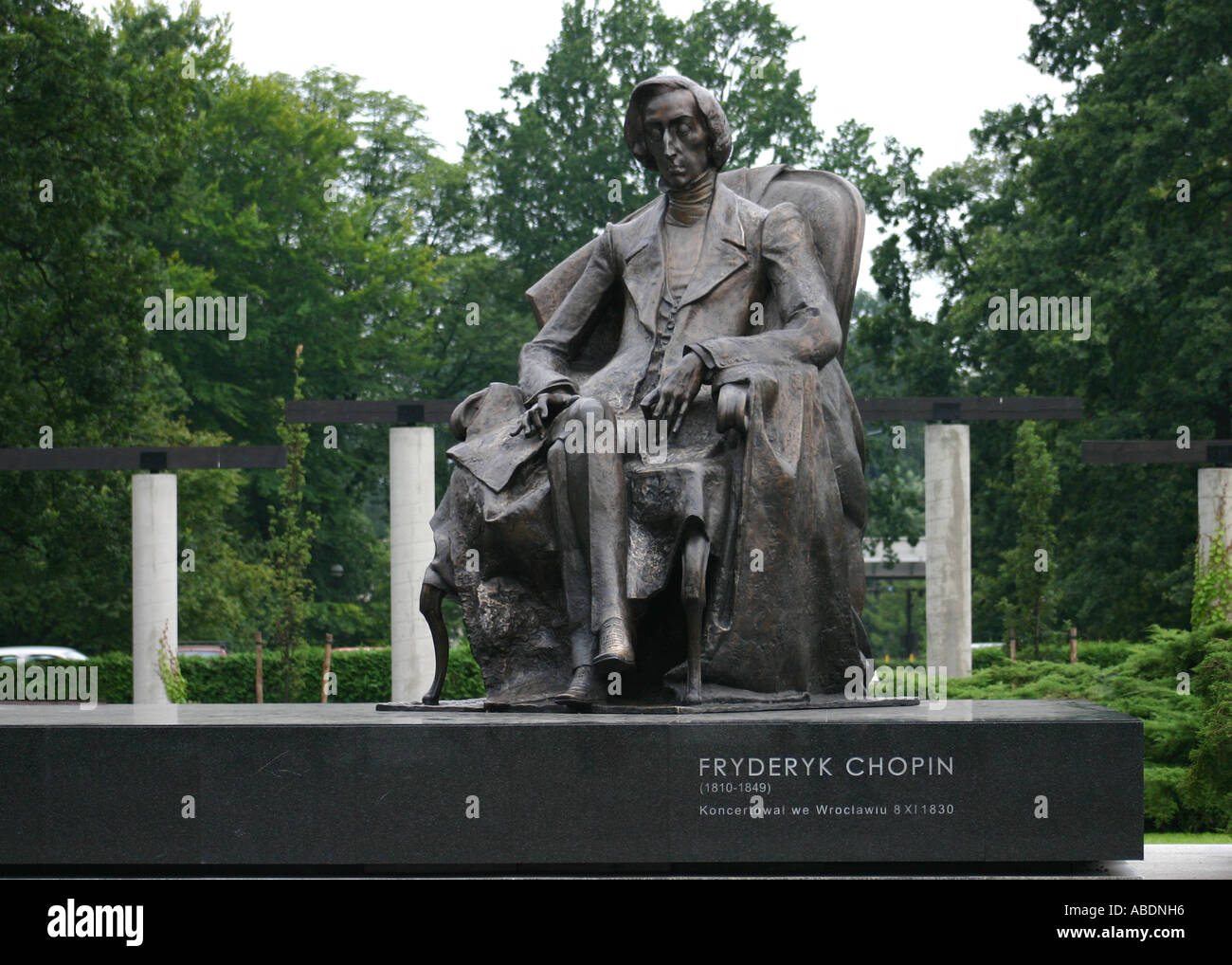 Fryderyk Chopin statue in Wroclaw Stock Photo - Alamy