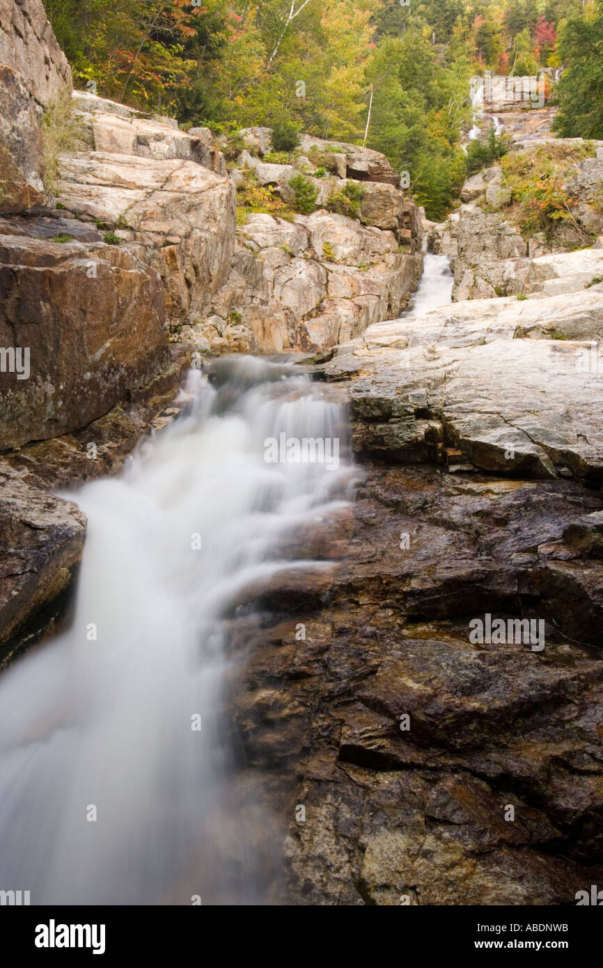 Silver Cascade waterfall in New Hampshire s White Mountains Crawford ...