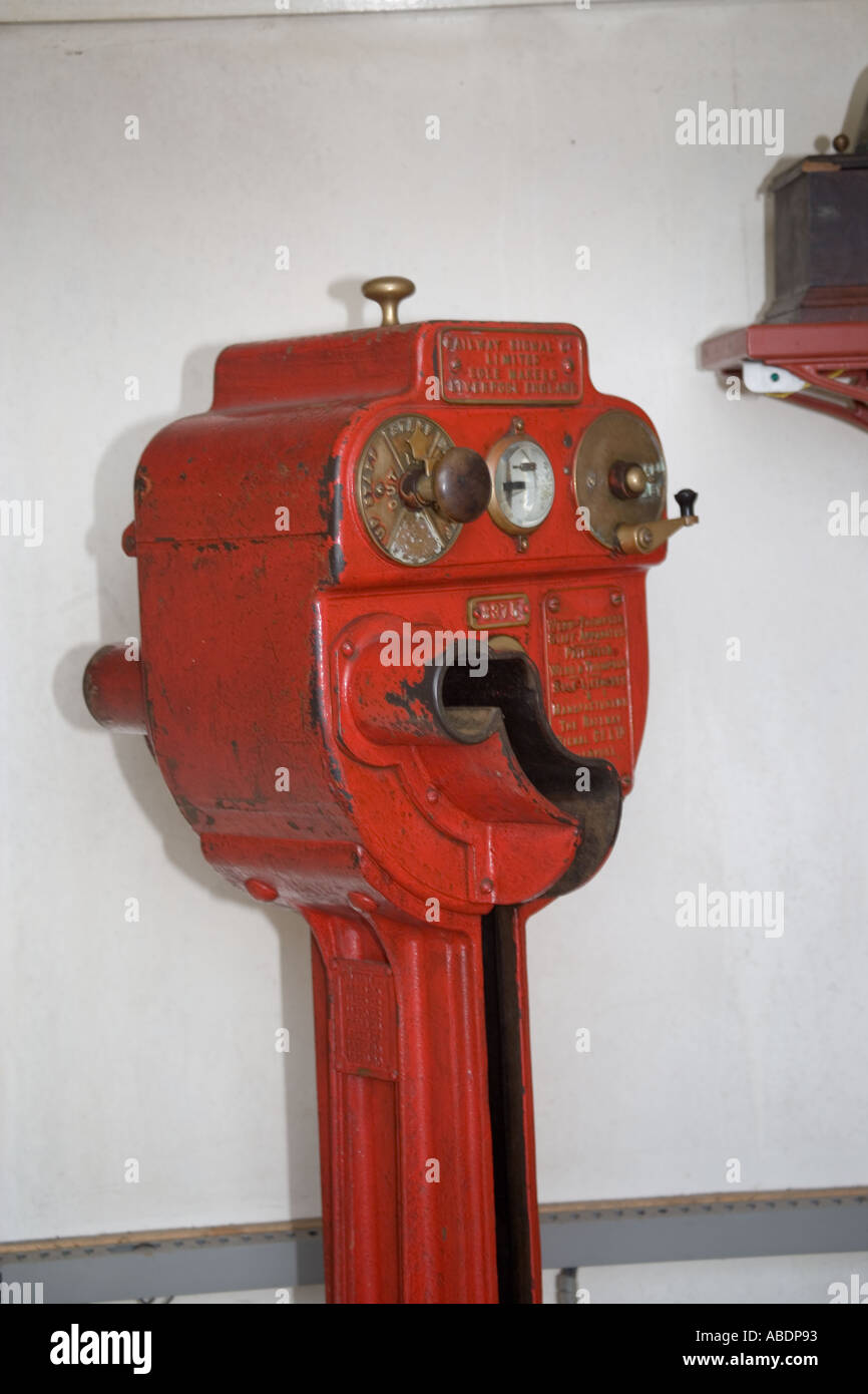 Narrow gauge steam train token machine in North Wales Stock Photo - Alamy