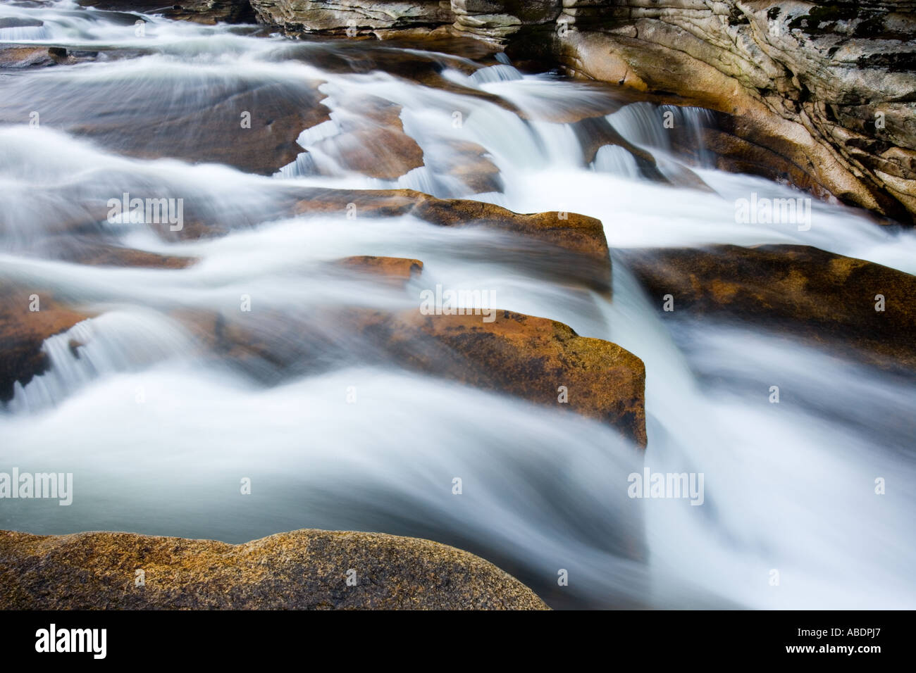 The cascades at Lower Falls on the Ammonoosuc River in New Hampshire s ...