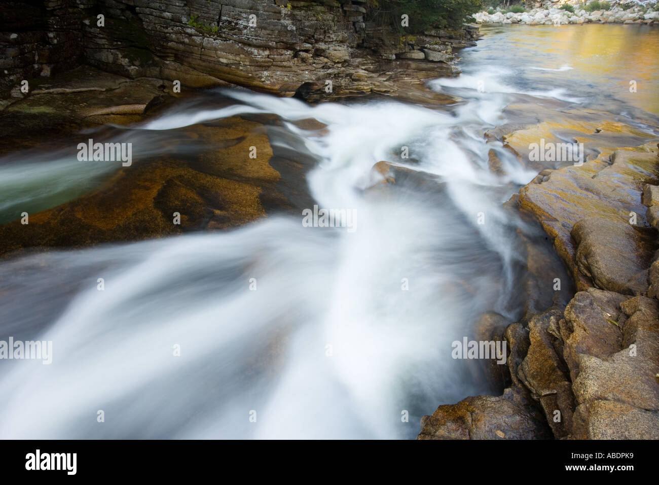 The cascades at Lower Falls on the Ammonoosuc River in New Hampshire s ...