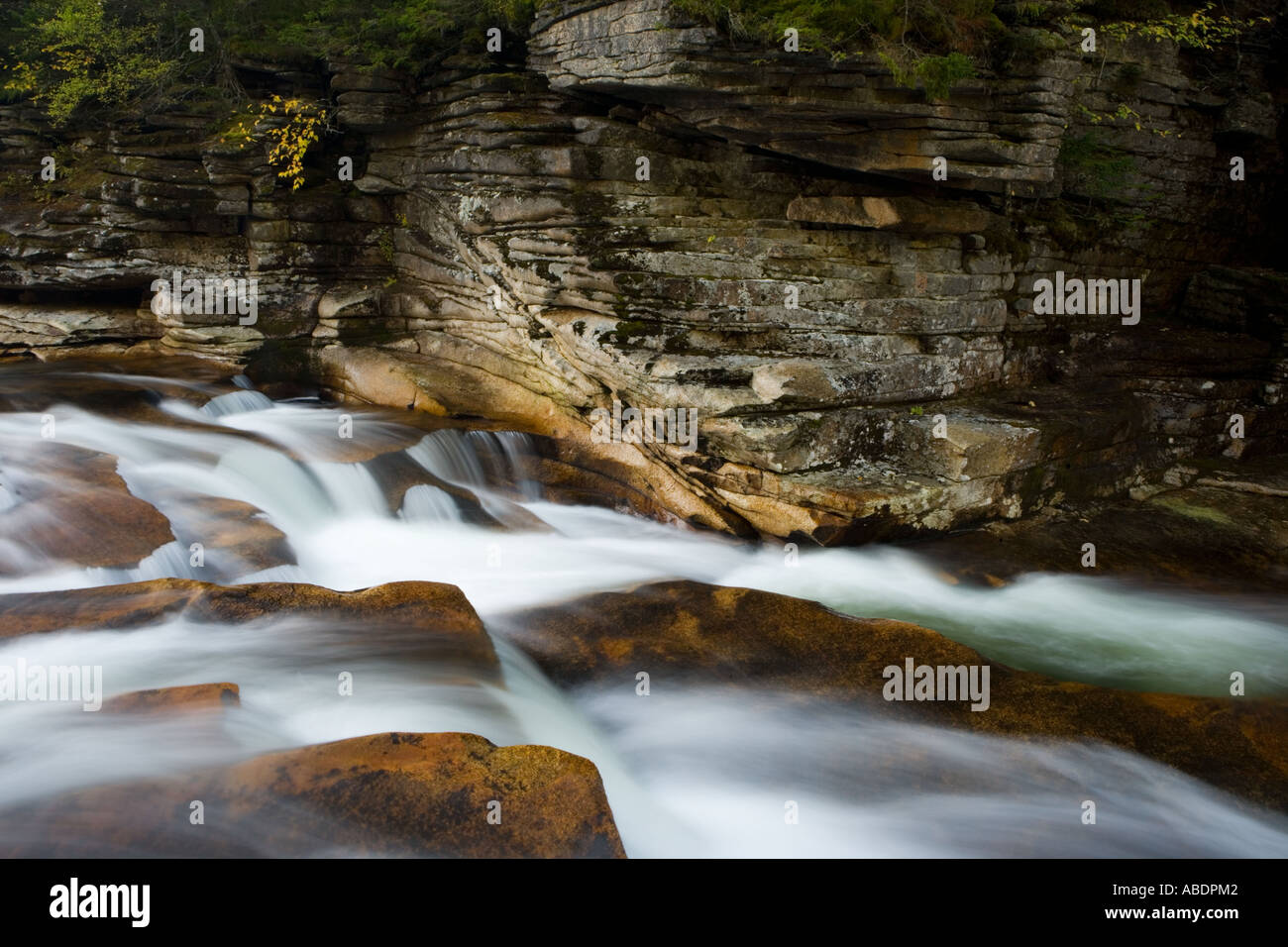 The cascades at Lower Falls on the Ammonoosuc River in New Hampshire s ...