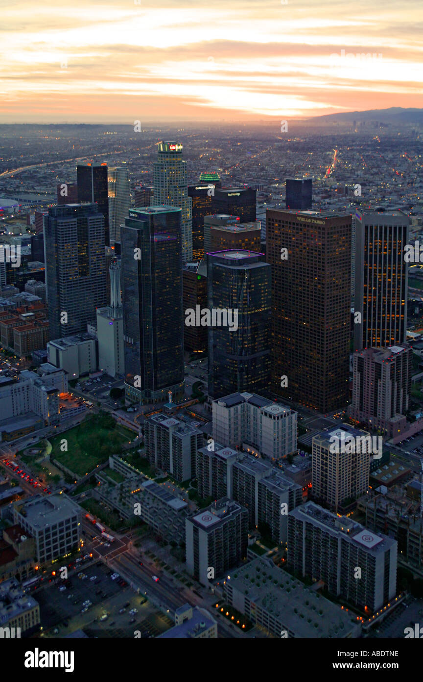 Aerial view of Downtown Los Angeles California Stock Photo - Alamy