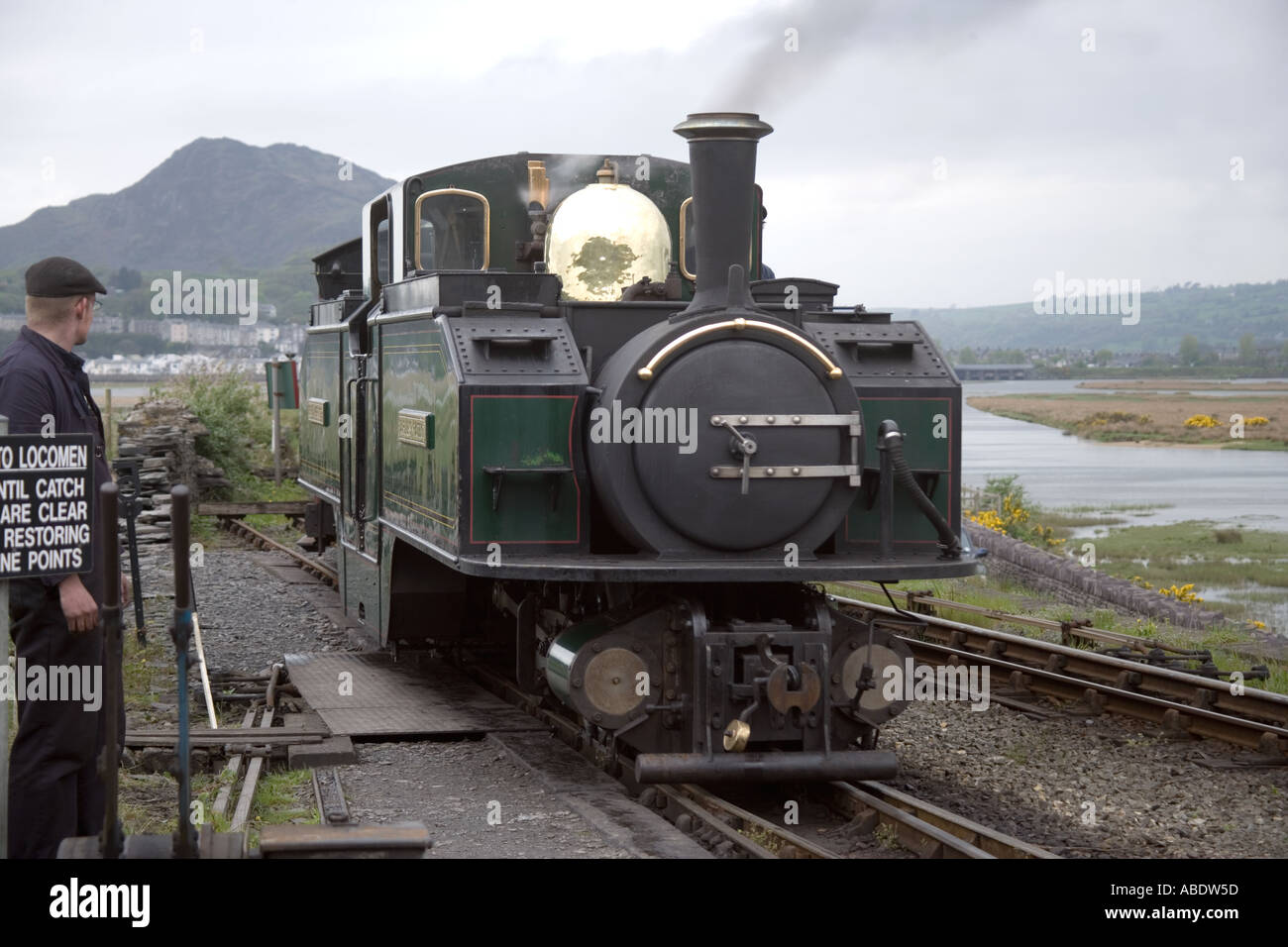 Narrow gauge steam train called Earl of Merioneth on the Ffestiniog ...