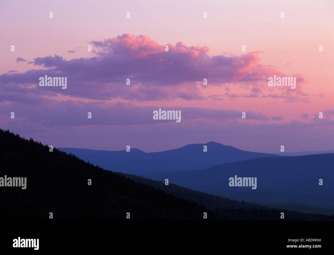 Franconia Notch State Park View from Bald Mountain looking west at ...
