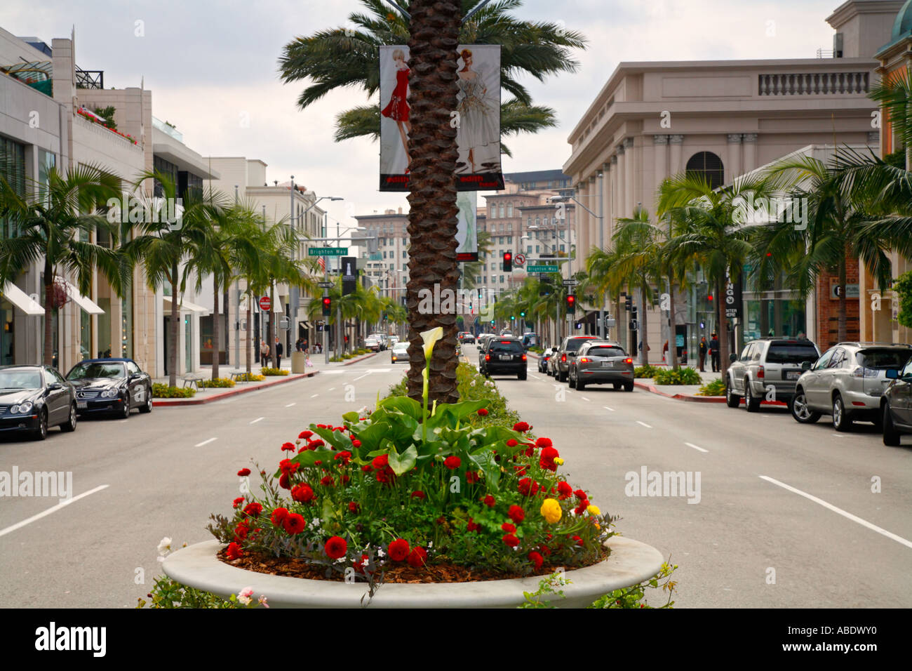 Rodeo Drive in Beverly Hills Los Angeles California Stock Photo - Alamy