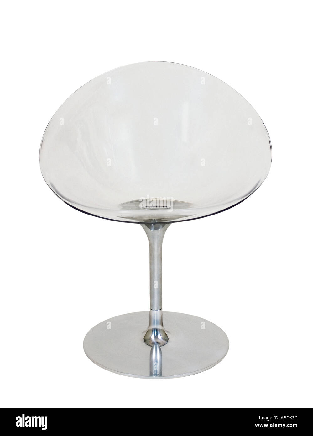 CHAIR. MODERN TRANSPARENT OFFICE DESIGNER CHAIR ON WHITE BACKGROUND ...