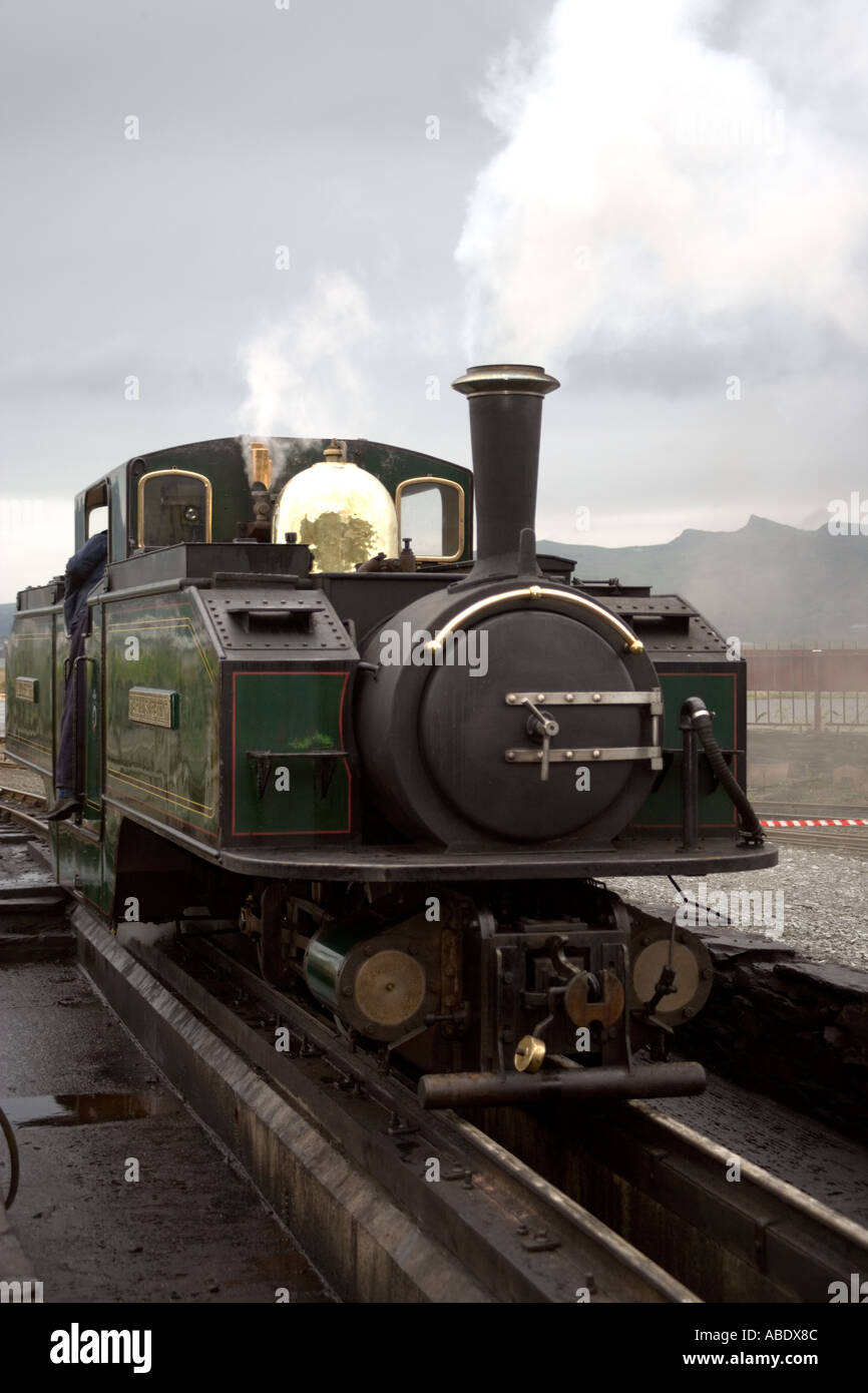 The Earl of Merioneth narrow gauge steam train in North Wales on the ...
