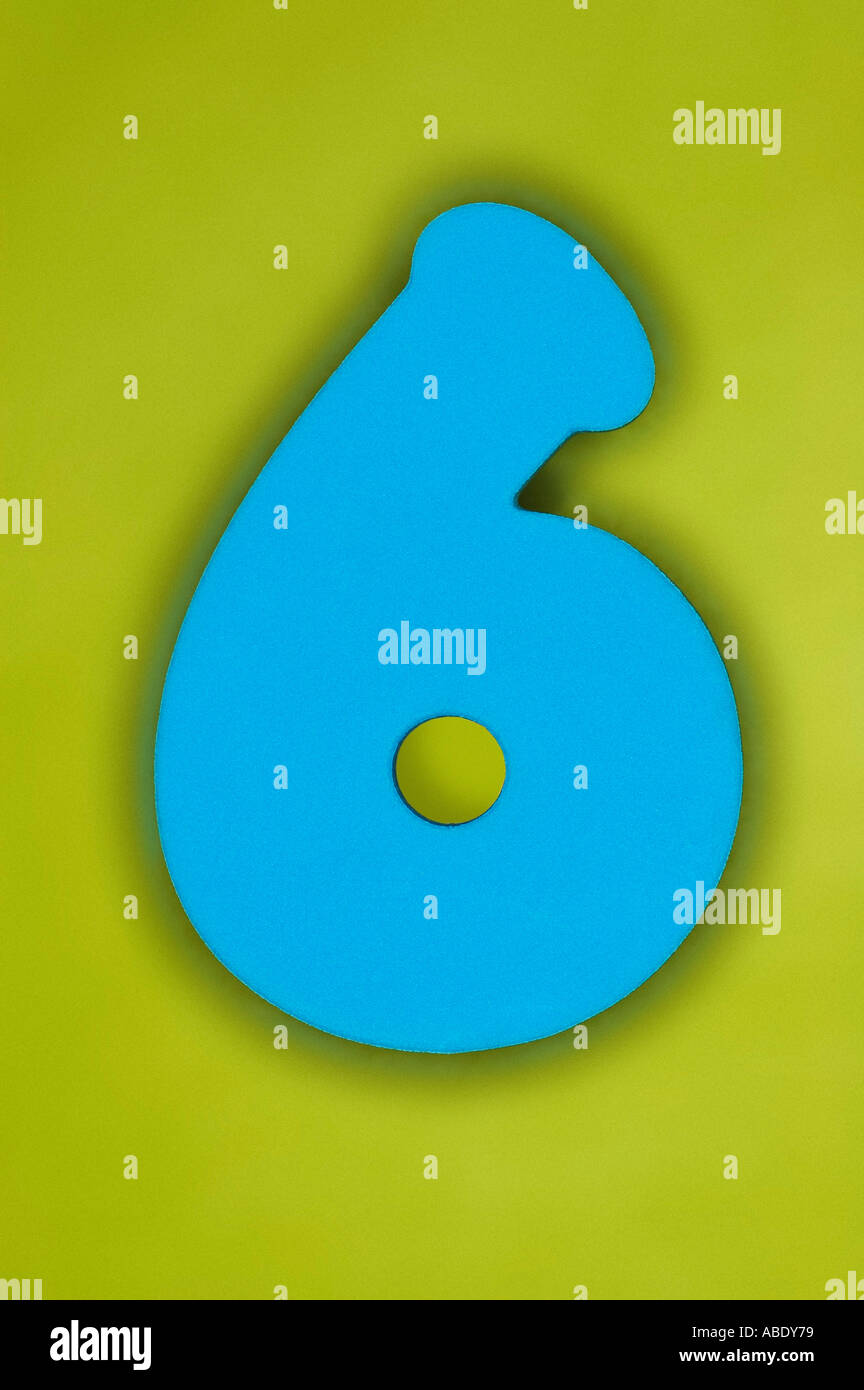 NUMBER SIX 6 FIGURE ALPHABET Stock Photo - Alamy