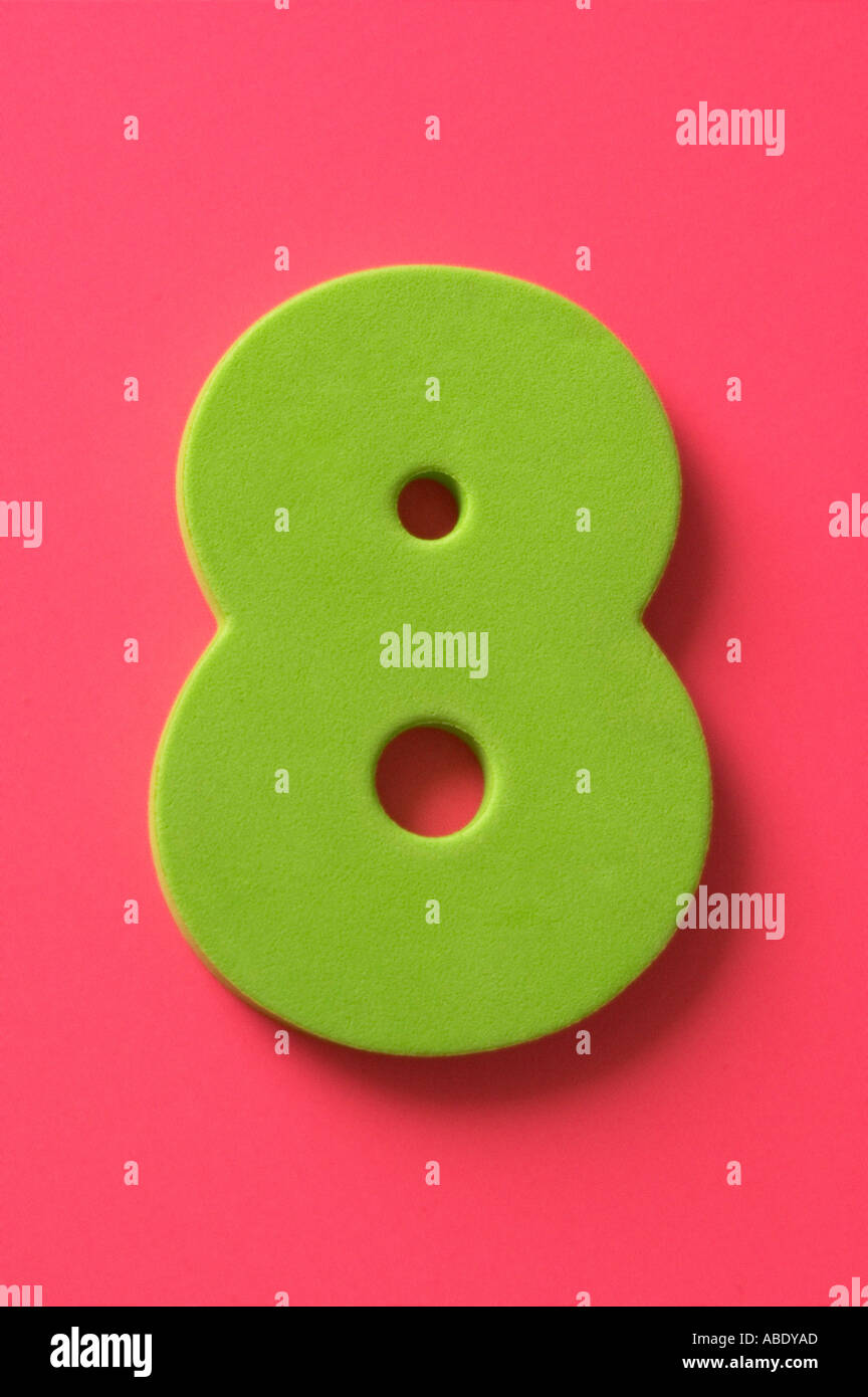 NUMBER EIGHT 8 FIGURE ALPHABET Stock Photo - Alamy