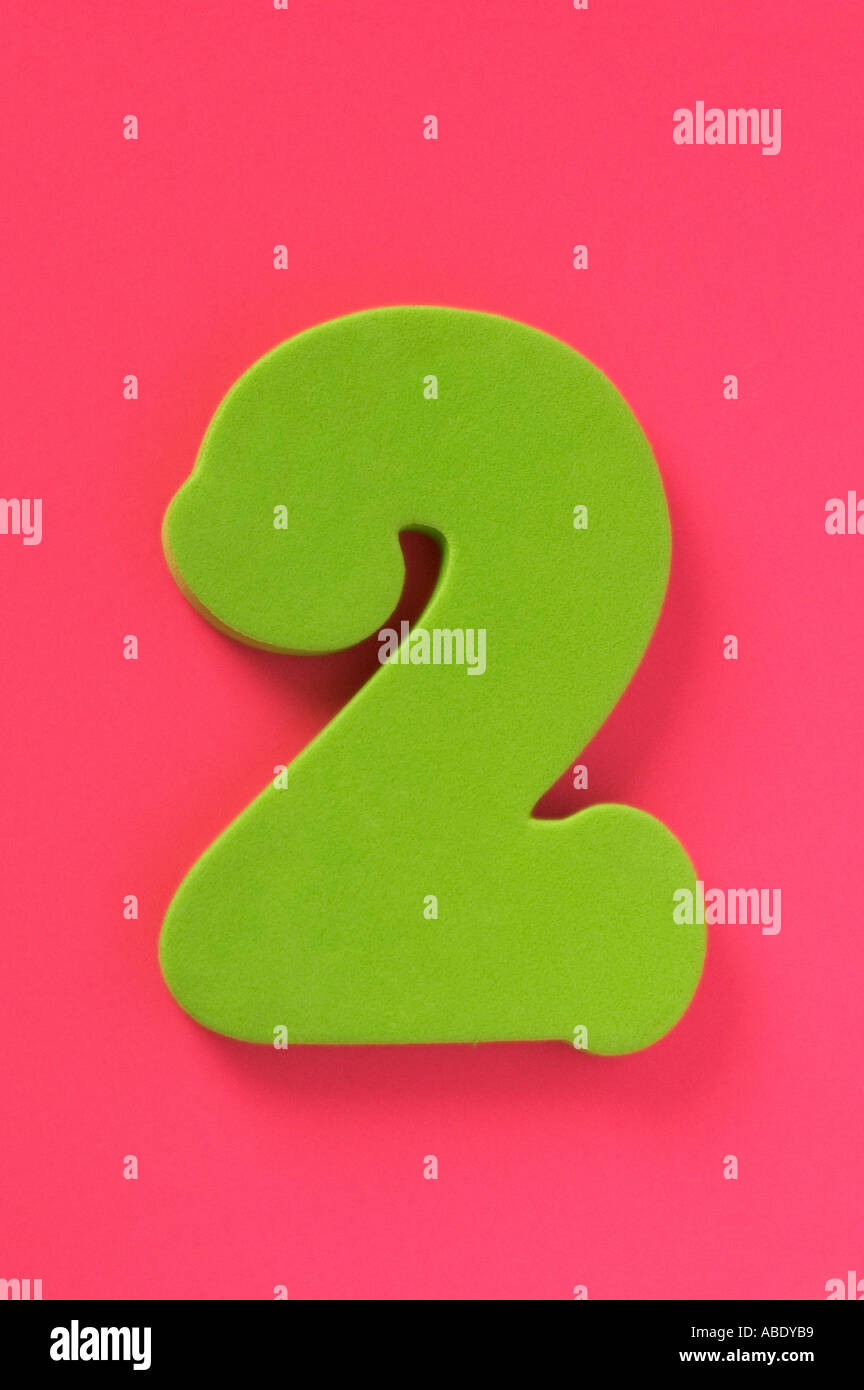 NUMBER TWO 2 FIGURE ALPHABET Stock Photo - Alamy