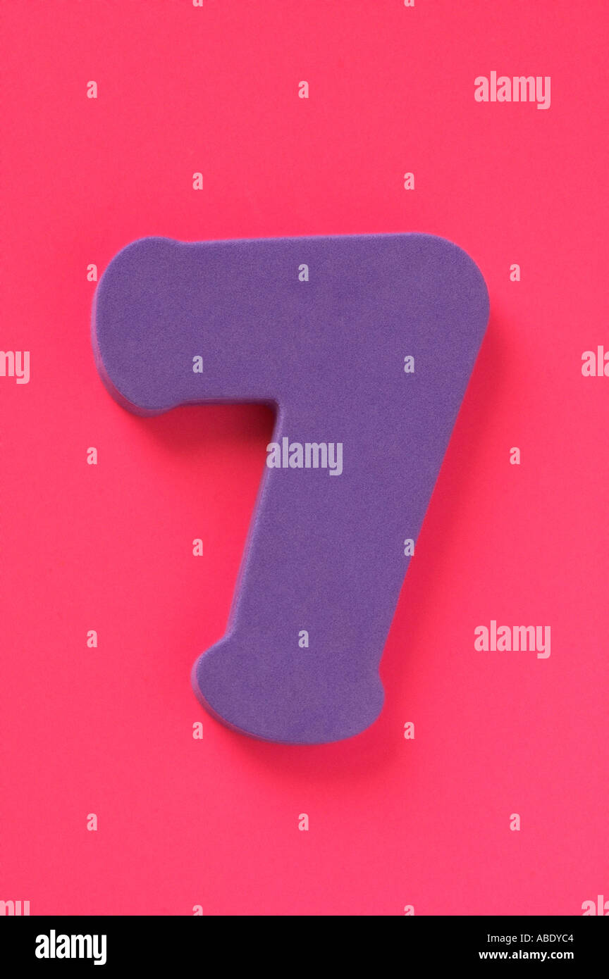 NUMBER SEVEN 7 FIGURE ALPHABET Stock Photo - Alamy