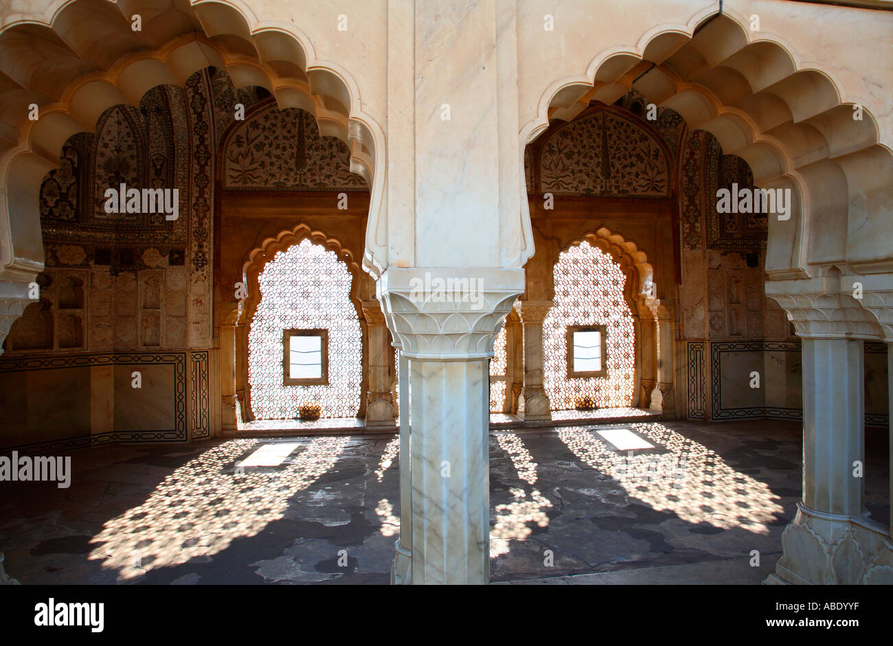 Amber fort jas mandir lattice windows hi-res stock photography and ...
