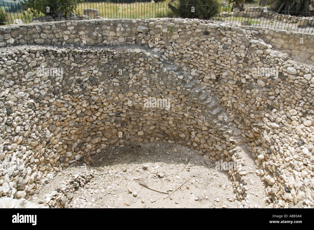 Israel Jezreel Valley Tel Megiddo National park A 450 cubic meter ...