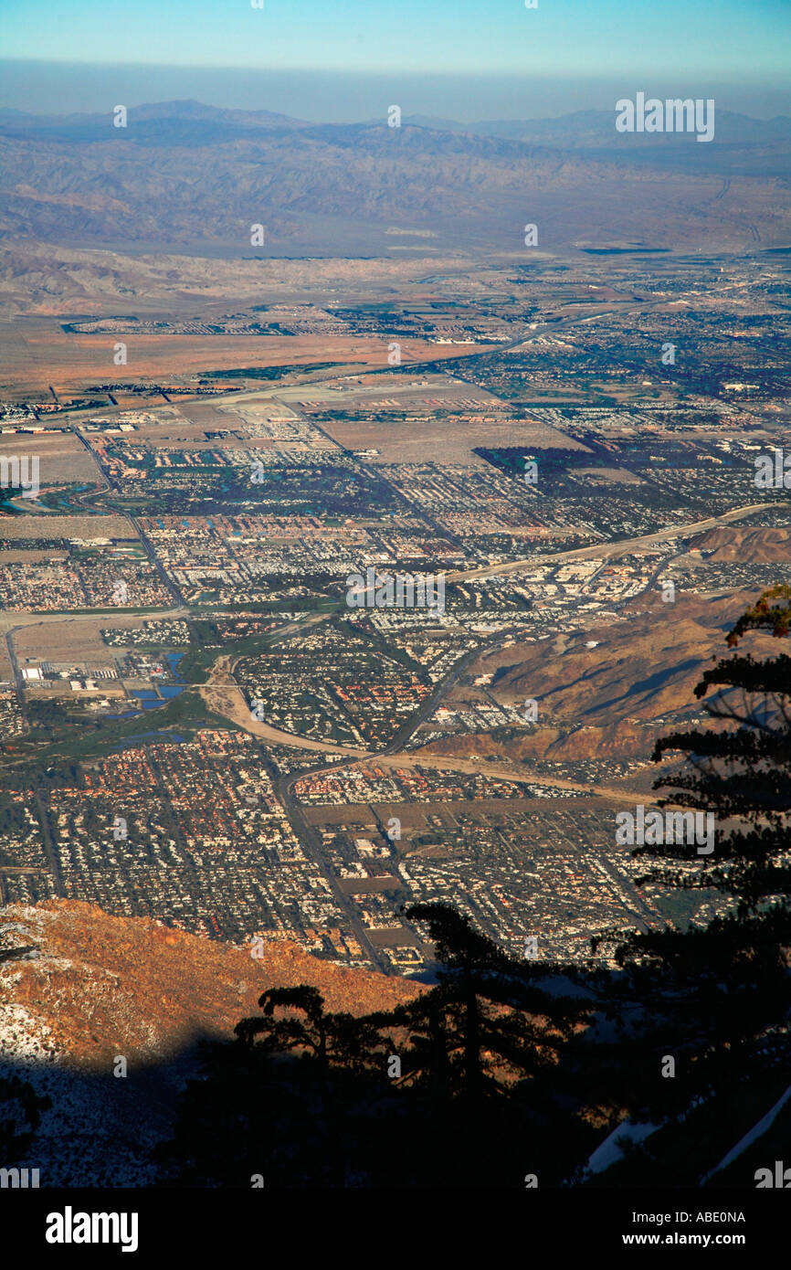 View of Palm Springs from Mount San Jacinto State Park accessed by the ...