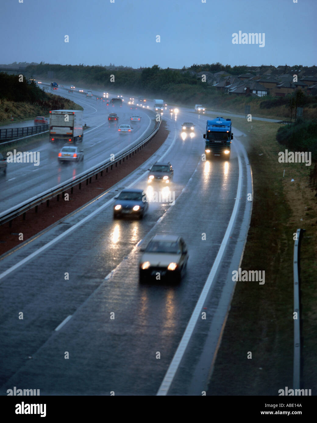 Vehicles on motorway Stock Photo - Alamy